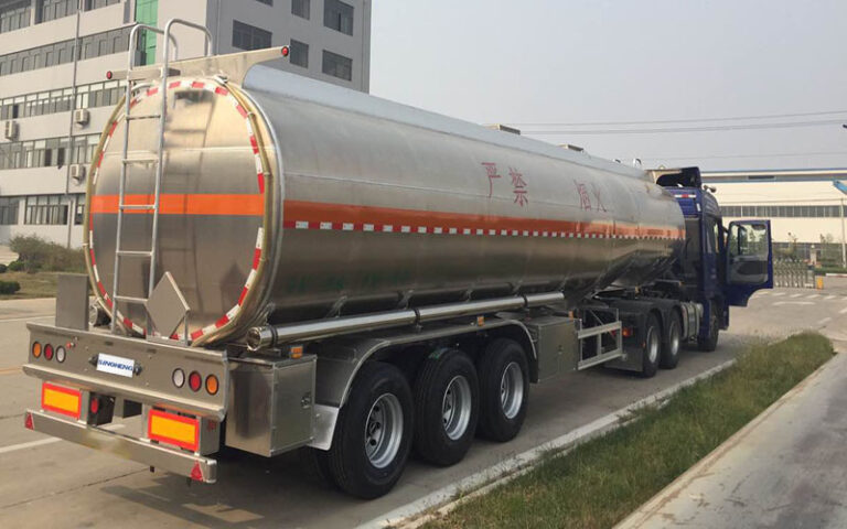 Aluminum Alloy Tanker Truck Three Axles 43 Square Semi Trailer - china ...