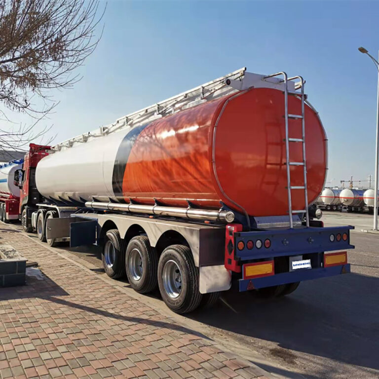 Aluminum Diesel Oil Tank Three axles Semi Trailer Tanker - china semi ...